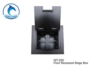 Aluminium Alloy Floor Mounted Outlet Box , Floor Socket Box WT-250 16 Sockets