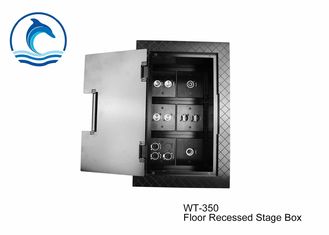 WT-350 24 Sockets Recessed Stage Box Black Color Recessed Floor Outlet Box