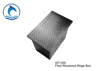 WT-350 24 Sockets Recessed Stage Box Black Color Recessed Floor Outlet Box