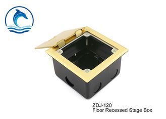 ZDJ-120 120*120mm Recessed Outlet Box , Floor Mount Electrical Box Metal Texture