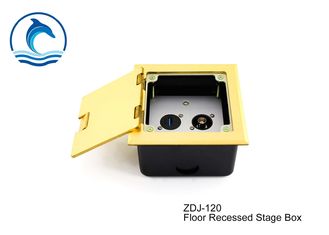 ZDJ-120 120*120mm Recessed Outlet Box , Floor Mount Electrical Box Metal Texture