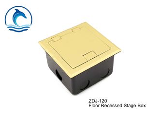 ZDJ-120 120*120mm Recessed Outlet Box , Floor Mount Electrical Box Metal Texture