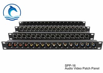 RJ45 19" 1U Audio Video Patch Panel For Video / Audio Industries SPP-16
