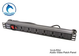 6 Ports 19 Inch Metal Audio Video Patch Panel 2 Years Warranty Easy To Use