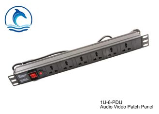 6 Ports 19 Inch Metal Audio Video Patch Panel 2 Years Warranty Easy To Use