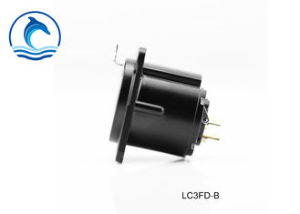 LC3FD-B 3 Pin XLR Female Connector , 3 Pin Universal D Size Metal XLR Chassis