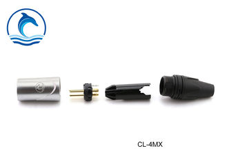 Cable Mount XLR Audio Connector Male Female Silver Plated , LC4MX XLR Mic Connector