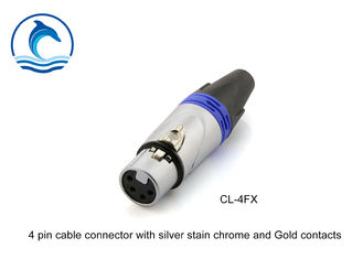 4 Pin XLR Connector XLR Audio Connector LC4FX XLR Panel Mount Female Connector
