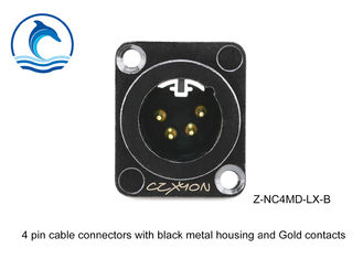 4 Pin Universal D - Size Metal Body XLR Chassis Z-NC4MD-LX-B XLR Input Connector