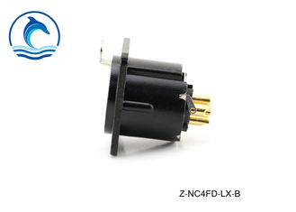 4 Pin XLR Audio Connector Universal XLR Connector , Z-NC4FD-LX-B XLR Female Connector