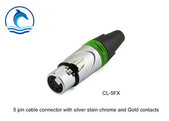 5 Pin XLR Audio Connector LC5FX XLR Input Connector Female Connector Nickel Contact