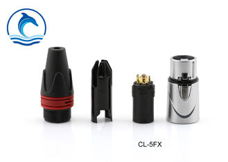 5 Pin XLR Audio Connector LC5FX XLR Input Connector Female Connector Nickel Contact