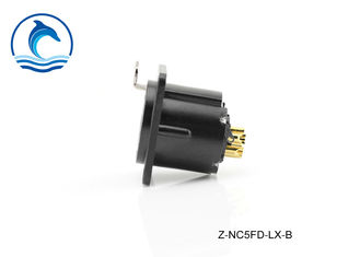 5 Pin Universal XLR Connector Z-NC5FD-LX-B Cannon XLR Connector 16A Rated Current Per Contact