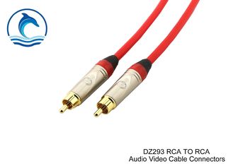 DZ293 Audio Video Cable Connectors RCA To RCA Connector , RCA Phono Connector