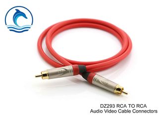 DZ293 Audio Video Cable Connectors RCA To RCA Connector , RCA Phono Connector