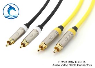 DZ293 Audio Video Cable Connectors RCA To RCA Connector , RCA Phono Connector