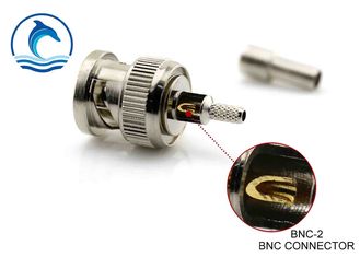 High Durability BNC Cable Connector BNC Crimp Connector For CCTV BNC-2