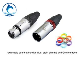 CL-3MX Male XLR Audio Connector With Wire For Video / Speaker Cable