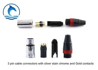 220V Copper Female XLR Audio Connector CL-3FX 5000 Times Durability