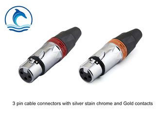 220V Copper Female XLR Audio Connector CL-3FX 5000 Times Durability