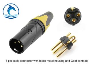 Male 3PIN XLR Series Speaker Output Connector LC3MX-B With ROHS Standard