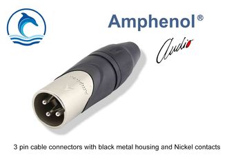 Aluminum Alloy Male XLR Audio Connector AX3MJ Zinc Diecast Shell Housing