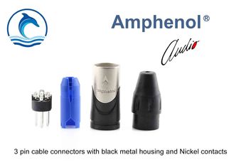 Aluminum Alloy Male XLR Audio Connector AX3MJ Zinc Diecast Shell Housing