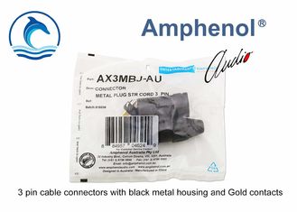 Standard Plating Male XLR Audio Connector AX3MJ-AU Gold Plated Finish