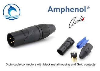 Standard Plating Male XLR Audio Connector AX3MJ-AU Gold Plated Finish