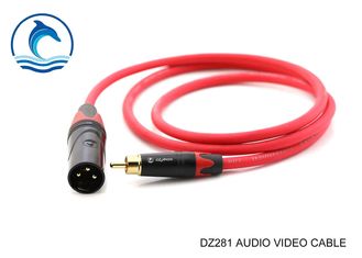 Sturdy RCA Male To XLR Male Video Cable Connectors With Molded Strain Relief