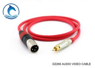 DZ266 XLR Male To RCA Male Cable 6 Feet / Black Audio Speaker Connectors