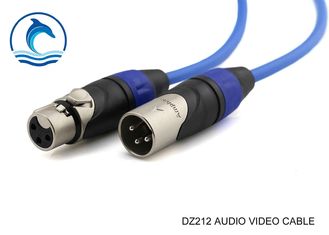 XLR Male To XLR Female Audio Video Cable 1 Feet  Black Color Custom Length