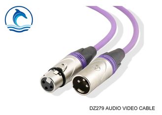 3 Pin XLR Audio Video Coaxial Cable 2M DMX Stage Light Cables CE Approval