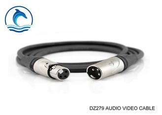 3 Pin XLR Audio Video Coaxial Cable 2M DMX Stage Light Cables CE Approval