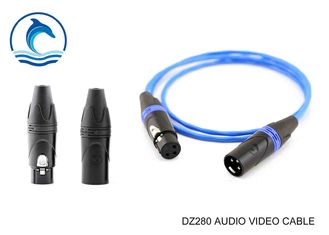 Male To Female 3 Pin XLR Microphone Cable 1 M / Audio Speaker Connectors Low Noise
