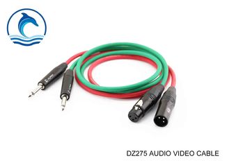 Nylon Braid 24K Gold Plated 1/4”Mono XLR Cable / Mobile Phone Aux Cable
