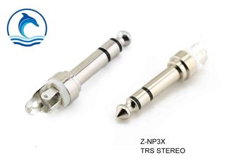 Black Color Digital Pull And Push Audio Jack Connector 6.35mm Zinc Alloy Material