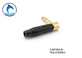 Right Angle Type Audio Cable Connectors TRS Audio Plug Copper Material