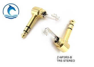 Right Angle Type Audio Cable Connectors TRS Audio Plug Copper Material