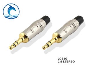 1/8 Inch Digital TRS Microphone Connector Zinc Alloy Material LCS3G