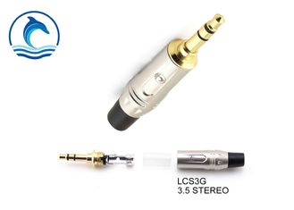 1/8 Inch Digital TRS Microphone Connector Zinc Alloy Material LCS3G