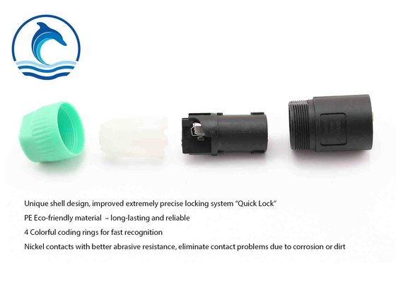 2 Pin Speakon Power Connector / Audio Cable Connector For Loudspeaker