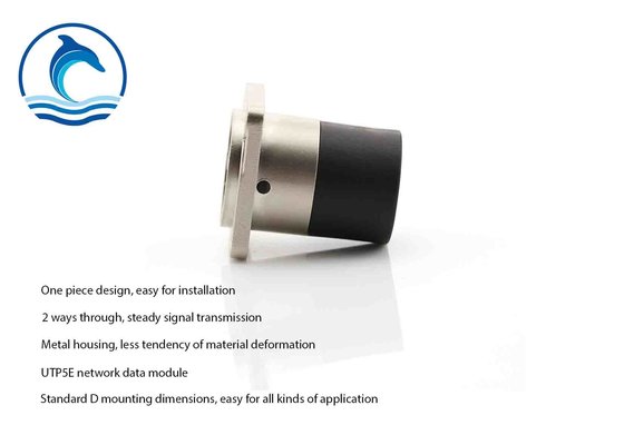 D Type LC-CAT6A Universal Data Connector Zinc Alloy Body Cat 6 Patch Cable Plastic Spline