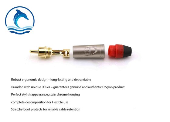 Audio Video Rca Plug Connector LCR2X-2 Male Gender For Screwing Speaker Cable
