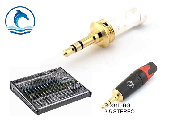 Audio Jack TRS Microphone Connector Gold Plated Contacts High Precision