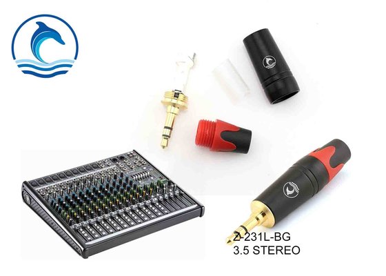 Audio Jack TRS Microphone Connector Gold Plated Contacts High Precision
