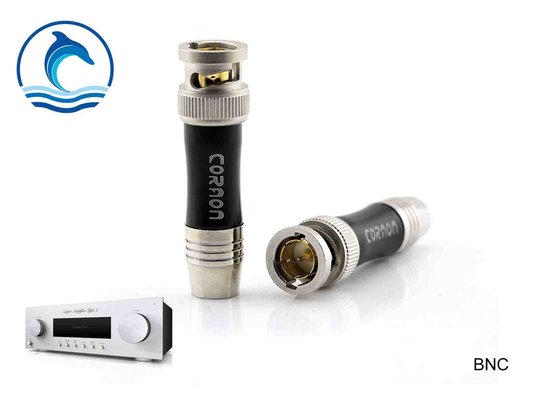 HD-BNC 75 Ohm Bnc Compression Connector Zinc Alloy / Copper Material