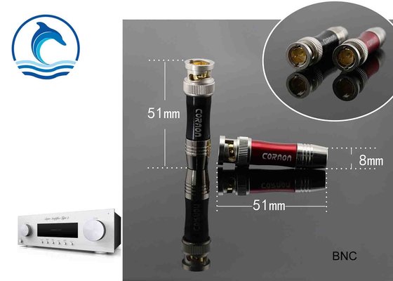 HD-BNC 75 Ohm Bnc Compression Connector Zinc Alloy / Copper Material