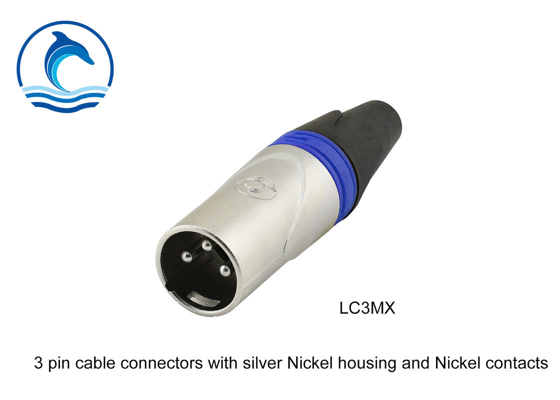 3 Way Cable Mount LC3MX XLR Mic Connector Male Female Silver Plated 250V AC