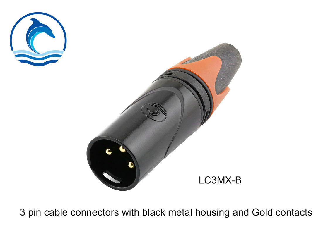 3 Pin LC3MX-B Male To Male XLR Connector Communications Application Waterproof Connectors